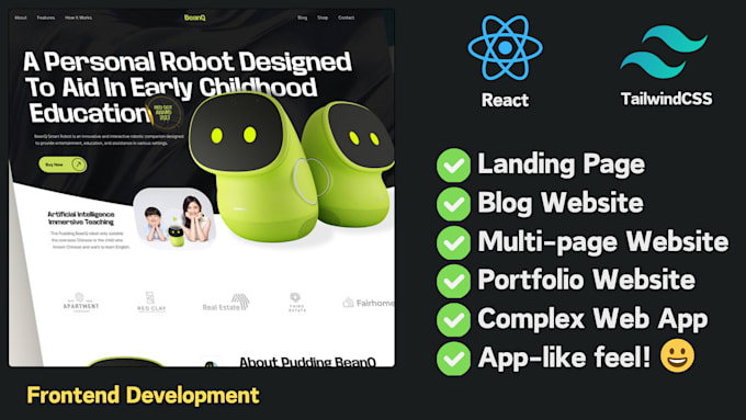 Develop a web app with react and tailwindcss by Basitkorai47 | Fiverr