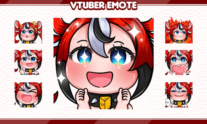 Create kawaii cute emote for vtuber by Ibnuhawari | Fiverr