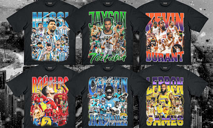90s bootleg rap nba all sports t shirt design by Noorstyle | Fiverr