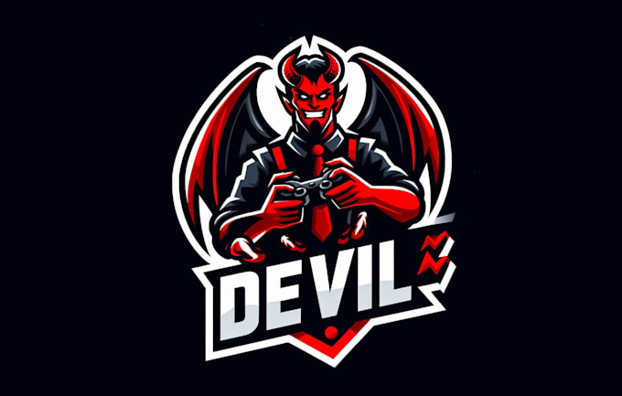 Design realistic devil gaming mascot logo for you with unlimited ...