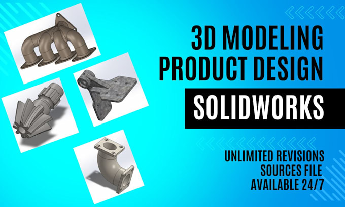 Create 3d cad designs for mechanical components and product designs ...