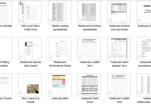 Give you 100 plus restaurant forms to run your restaurant by Kandfork ...