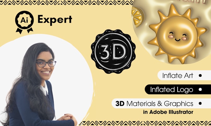 Create 3d inflate design effect of any format by Pratyusha_p | Fiverr
