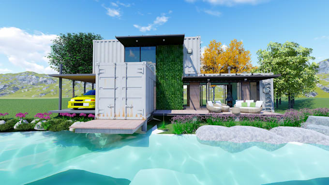 Draw shipping container 3d and 2d design by Pro_archi89 | Fiverr