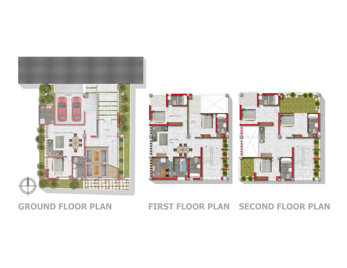 Render architectural plan or masterplan in photoshop by Nu_shan | Fiverr