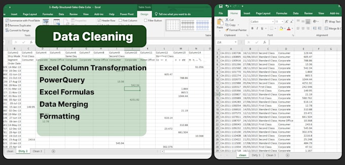 Split, clean, merge, and analyze data using excel by Sizuuuu | Fiverr