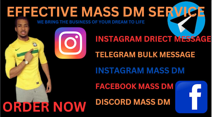 Do bulk direct messages via telegram twitter discord instagram mass dm ...