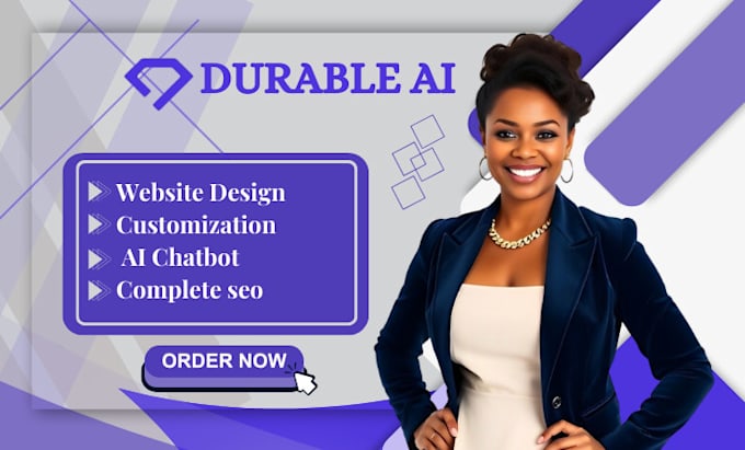 Durable, durable ai, 10 web, ai website ecommerce website for your business by Hannah_trice | Fiverr