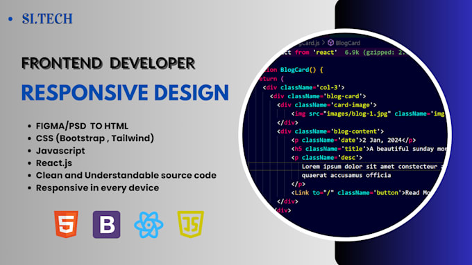 Do Frontend Web Developer Using React Html Css Bootstrap By Sabakhan