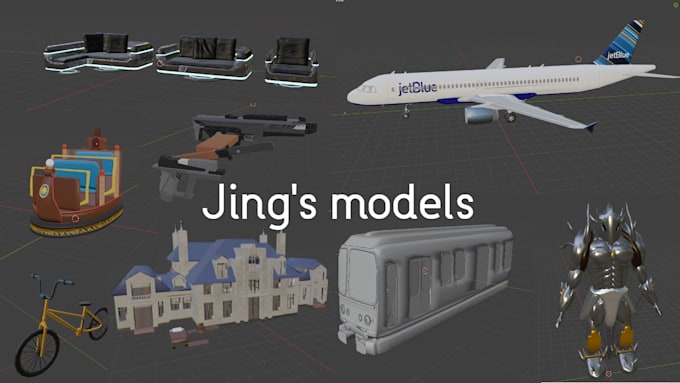 Make a 3d model by Jingwon | Fiverr
