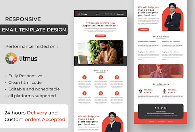 Html email template design by Hardiks1994 | Fiverr