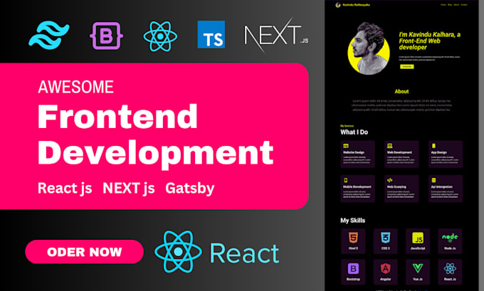 Develop react, gatsby web app with graphql, sanity and headless cms by Kavindukalhara1 | Fiverr