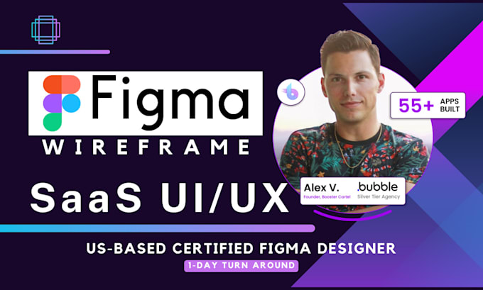 Do figma app design for saas ui ux, bubble io , mobile wireframe by ...