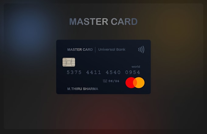 Do master card design with your name by Thirusharma | Fiverr