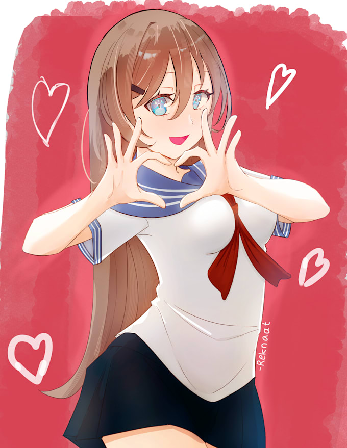 Draw moe anime illustration art for you by Kusoretei | Fiverr