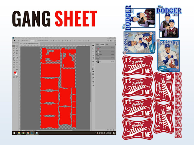 Design custom dtf printing gang sheet in photoshop by Gfxaakash | Fiverr