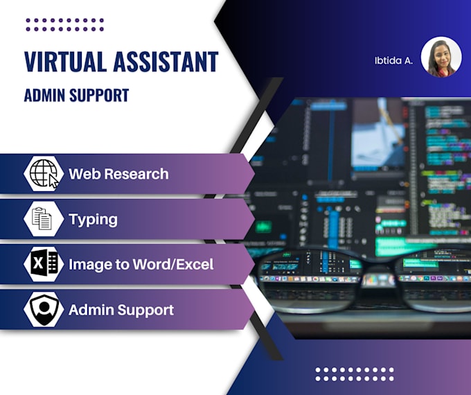 Be your admin support virtual assistant by Ibtida_a | Fiverr