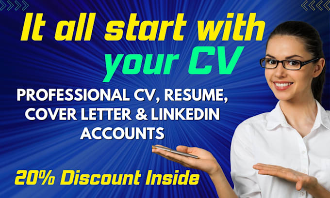 Write, update professional cv, cover letter for ensure interview by Pro ...