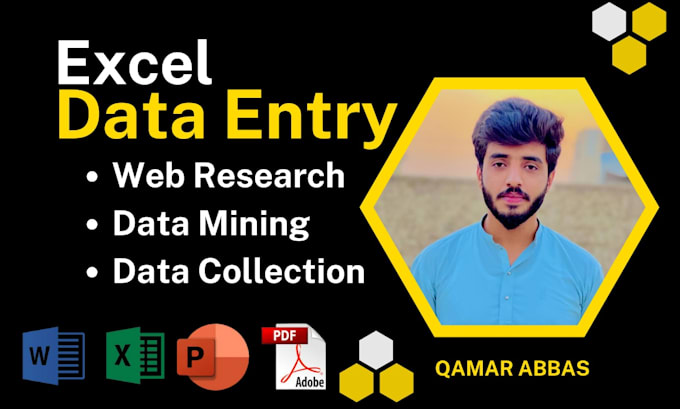Do excel data entry, copy paste, convert pdf, web research by Qamarabbas621 | Fiverr