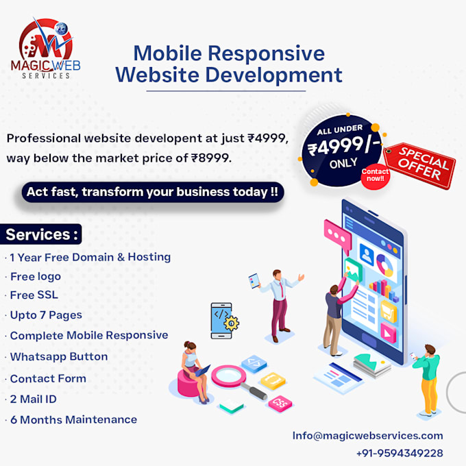 Create a responsive static website by Magicwebservice | Fiverr Create a responsive static website by Magicwebservice | Fiverr