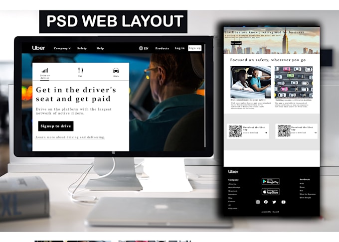 Design psd website layout for you by Vaimee | Fiverr