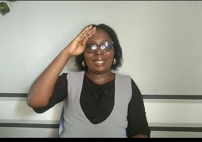 Interpret from english language to american sign language by ...