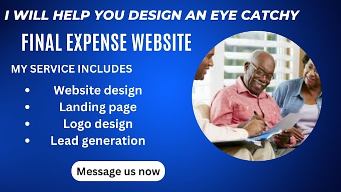 Design an eye catchy final expense website insurance landing page final ...