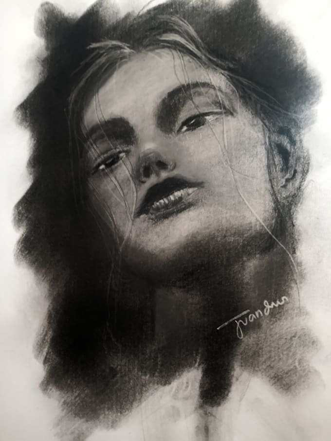 Hand drawing, charcoal scribble art by Juandwiarie | Fiverr