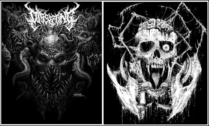 Draw dark art, brutal, horror, metal album art illustration by Picxy ...