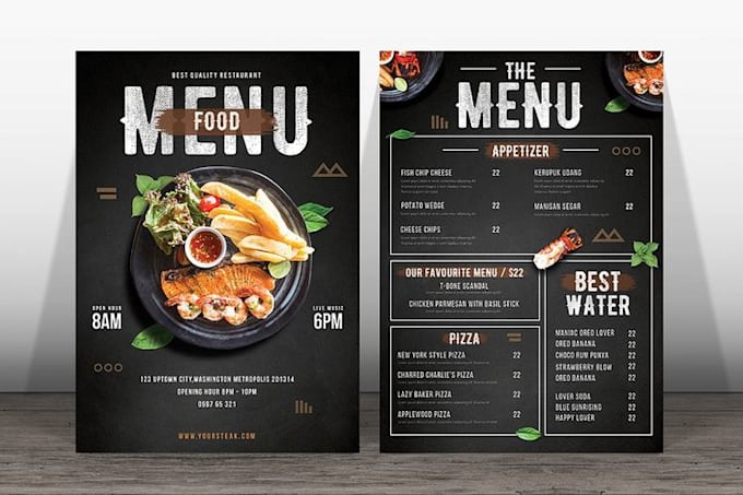 Design restaurant menu, food flyer or poster design by Logodesign131 ...