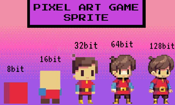 Do pixel art sprite, sprite sheet animation, 8bit, 16bit, 32bit rpg character by Hannah_stecia1 ...