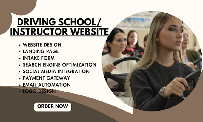 Driving school website driving school landing page driving instructor by M_winsome | Fiverr