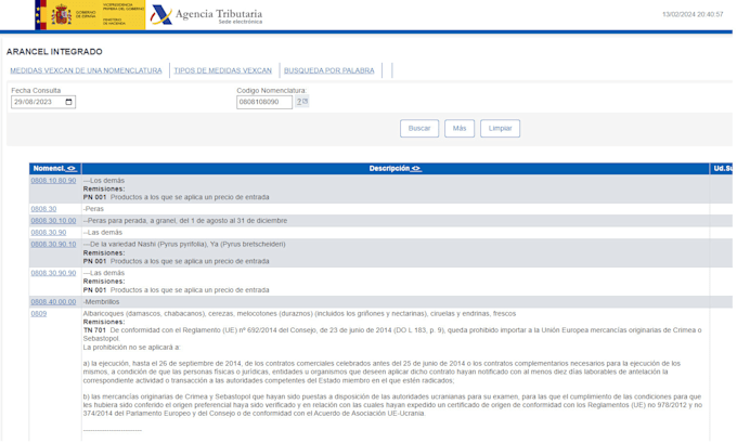 Provide spain import hs code, iav, calculate tax,customs duty, import ...