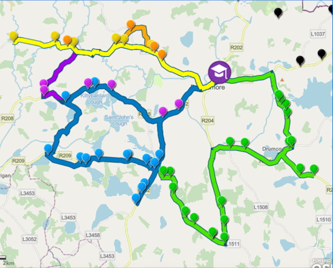 Optimise transportation routes in terms of, time, km, and carbon ...