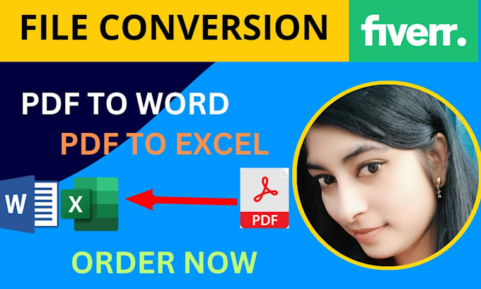 Convert pdf to excel or google sheets and type any document by Mskhatun | Fiverr