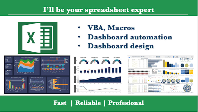 Do automated and expert spreadsheet dashboard by Tugd55 | Fiverr
