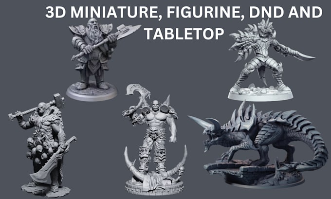 Do 3d dnd miniature models figurine tabletop warhammer 40k blender ...