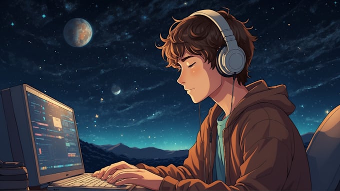Create lofi animated character 15sec in loop by Vookash | Fiverr