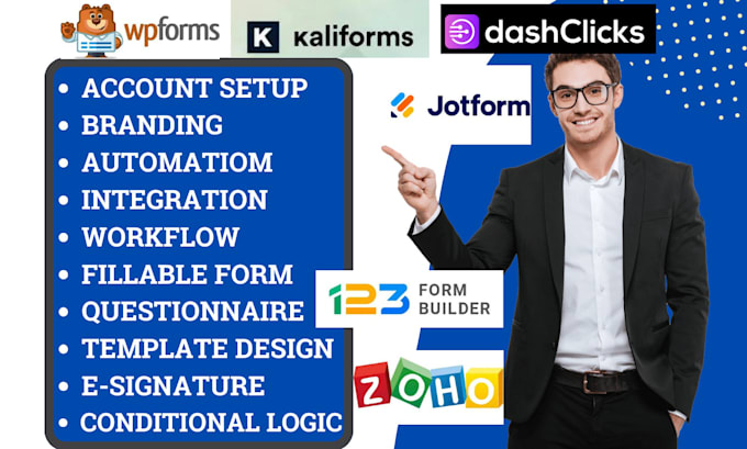 Setup jotform 123 form builder wpforms kaliforms zoho forms dash click ...