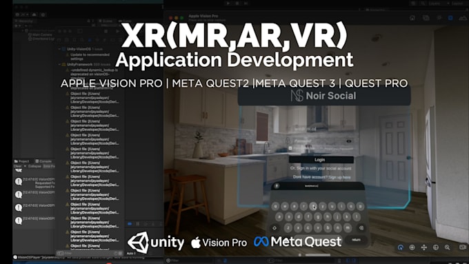Create apple vision pro, meta quest xr applications in ar, vr, and mr by Viruthshaanvina | Fiverr