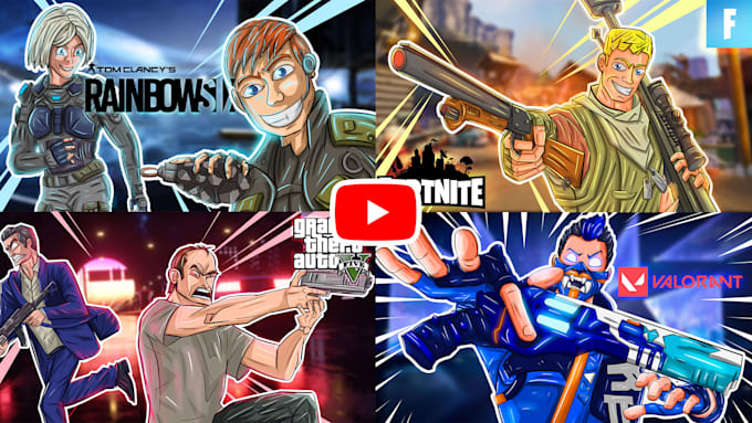 Draw amazing cartoon youtube thumbnails in any style by Creativelnk ...