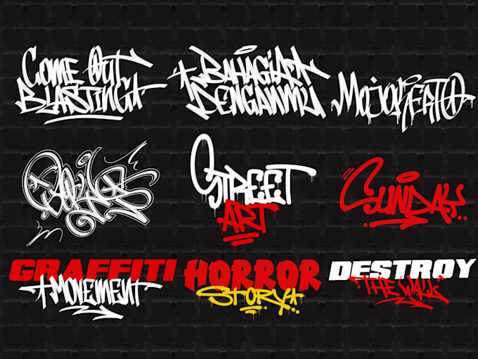Create a graffiti handstyle tag for your name or logo by Avanstudio ...