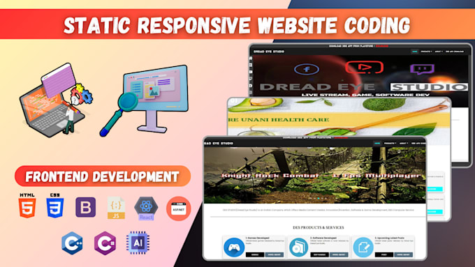 Build top static website responsive by Nihaalknight | Fiverr