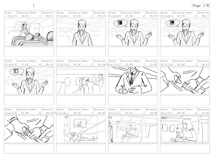 Do storyboards for film, animation, games, tv commercials by Mehdiadibi1364 | Fiverr