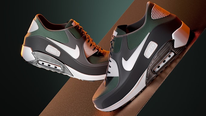 Create photorealistic 3d shoes, footwear design sneaker design and ...