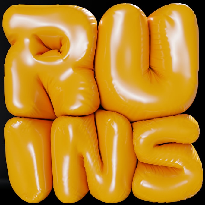 Create 3d inflated text in blender by Rayanalfajri29 | Fiverr