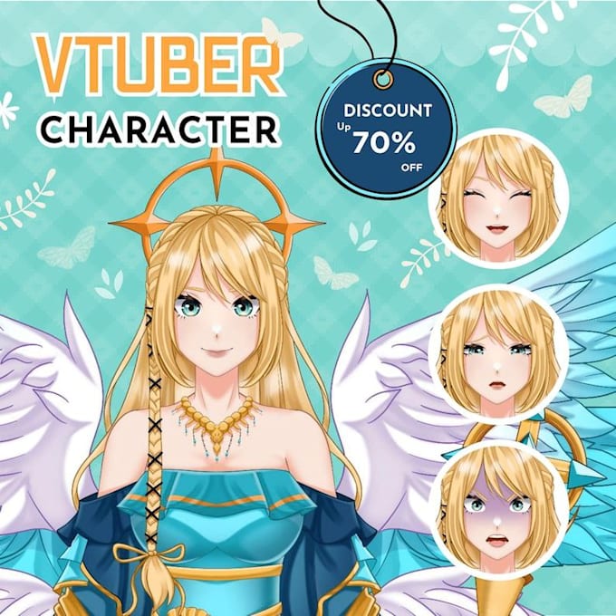 Draw and rig live2d vtuber model, live2d rigging, 2d vtuber model ...