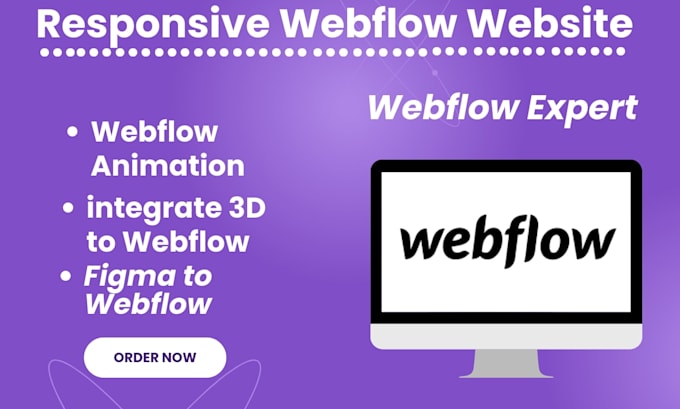 Create responsive webflow website, figma to webflow, 3d webflow, threejs by Web_ster01 | Fiverr