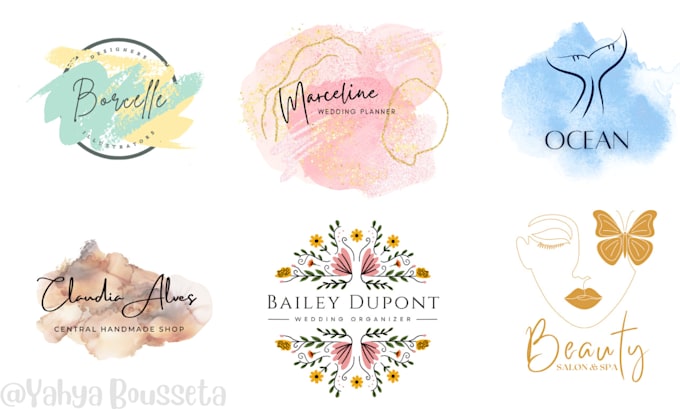 Design a watercolor logo by Yahyabousta | Fiverr