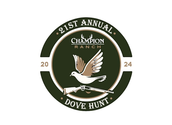 Create a distinctive and simplified custom dove hunt logo design by ...